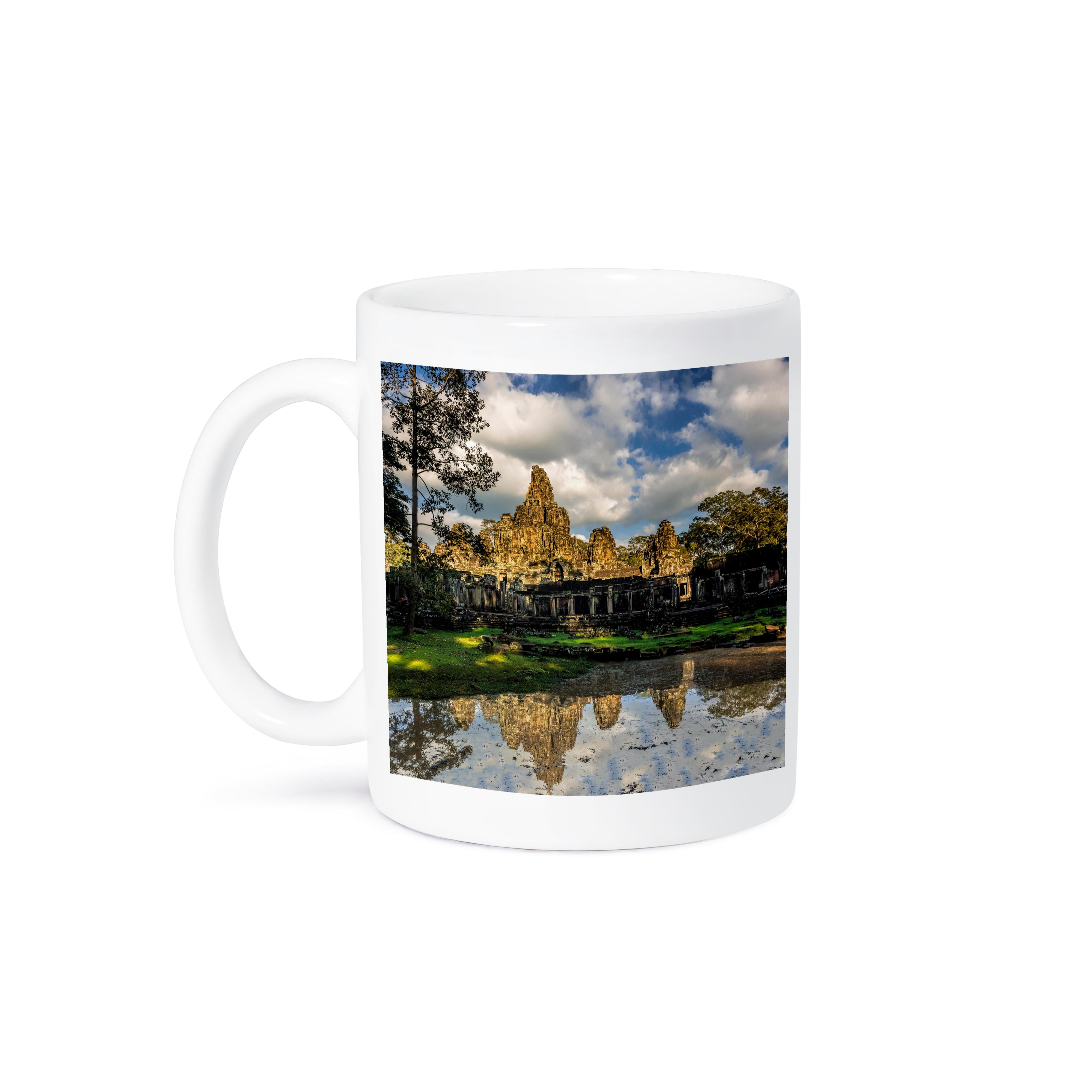 Cambodia, Angkor Wat, Siem Reap, Angkor Wat Reflection., 15oz Mug ...