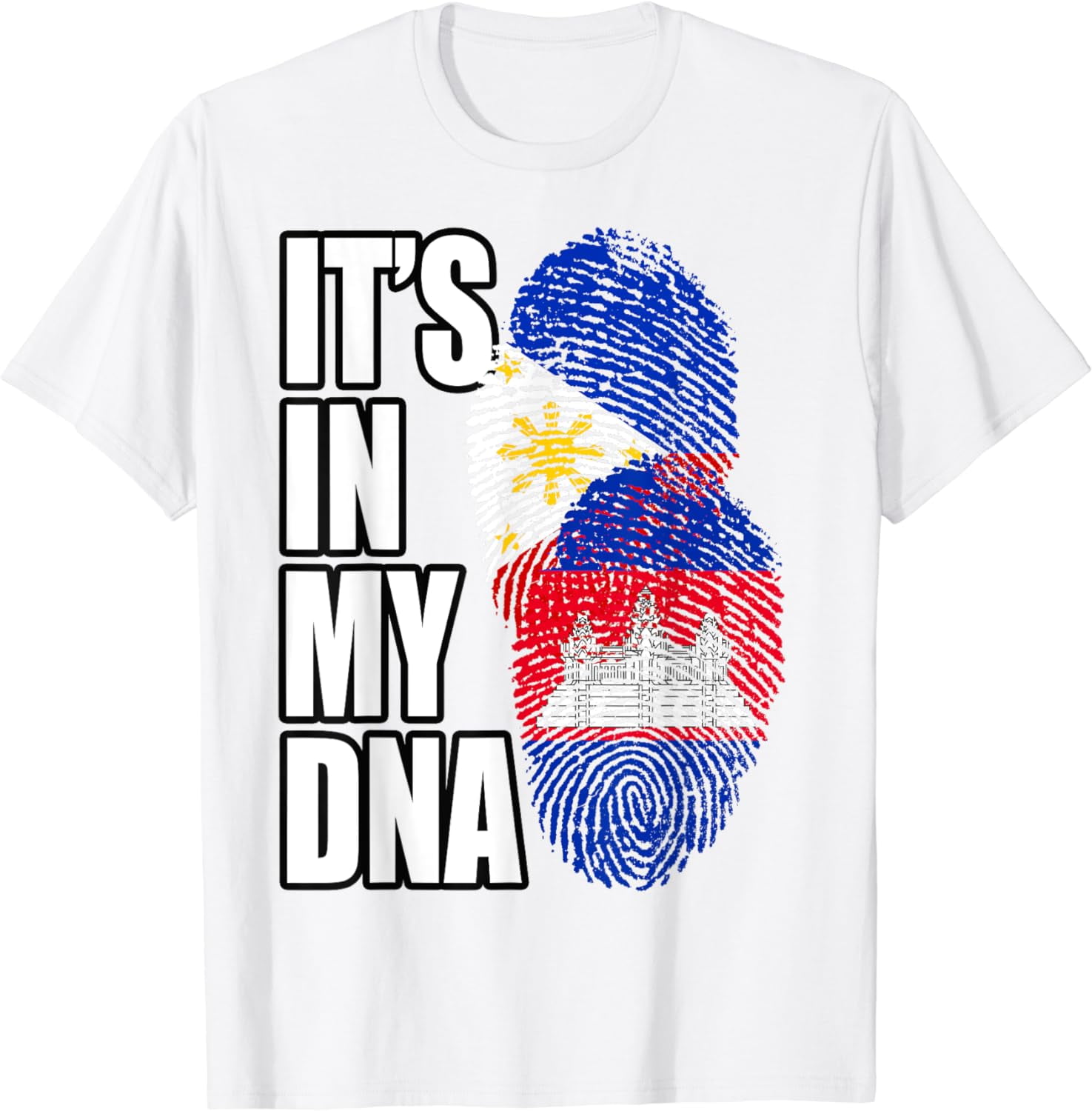 Cambodian And Filipino Mix DNA Flag Heritage T-Shirt - Walmart.com
