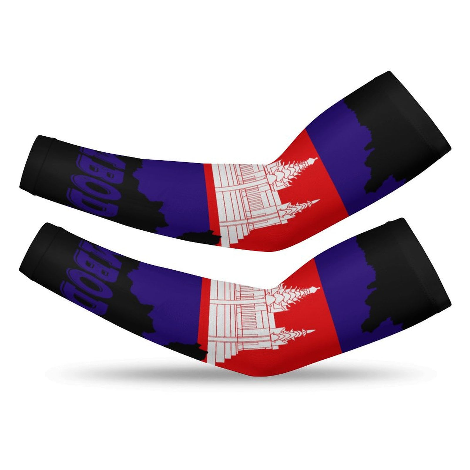 Cambodian Map Flag Ice Cooling Arm Sleeves for Men Women,Patriotic Flag ...