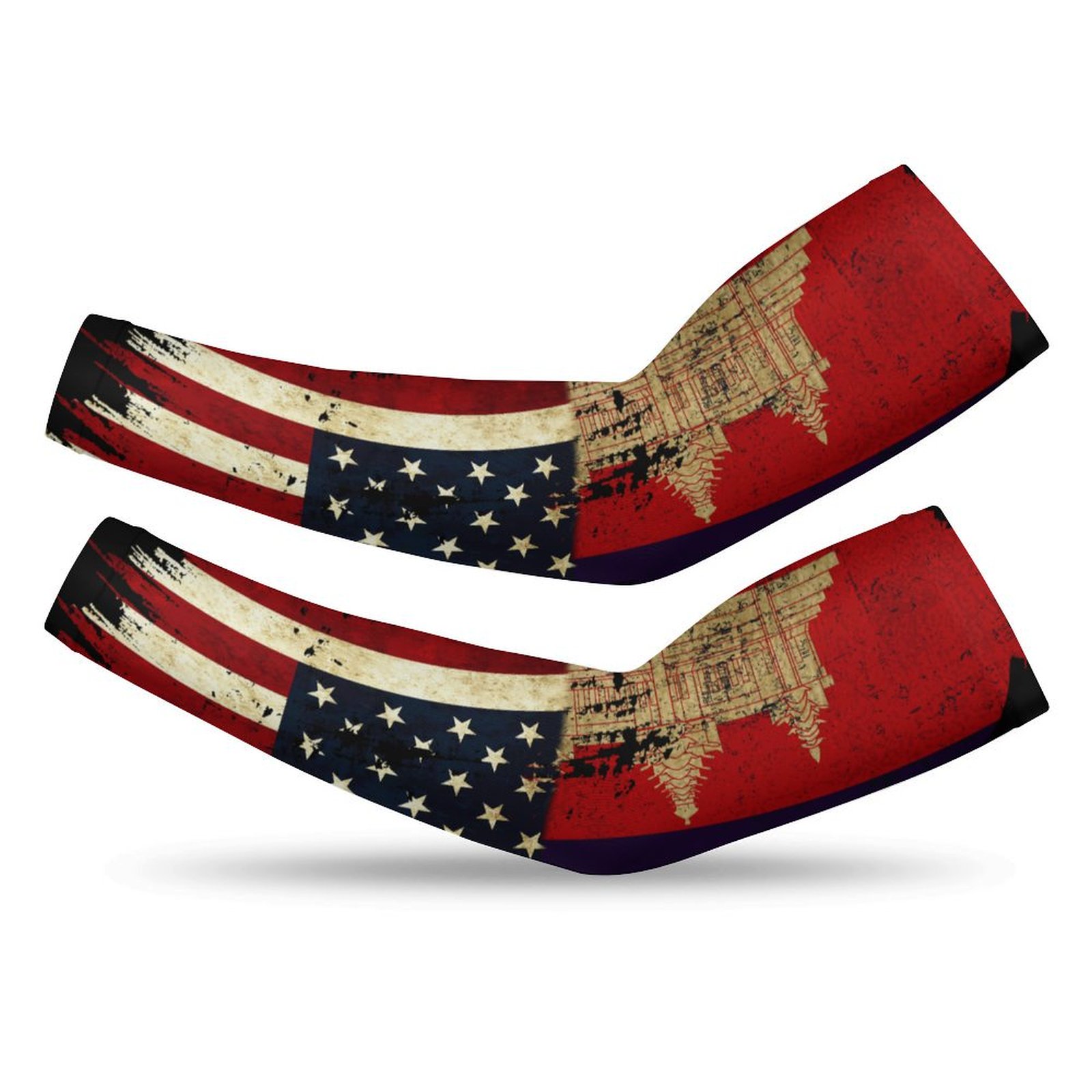 Cambodians America Flag Arm Sleeves,Cooling Gardening Arm Covers,Arm ...