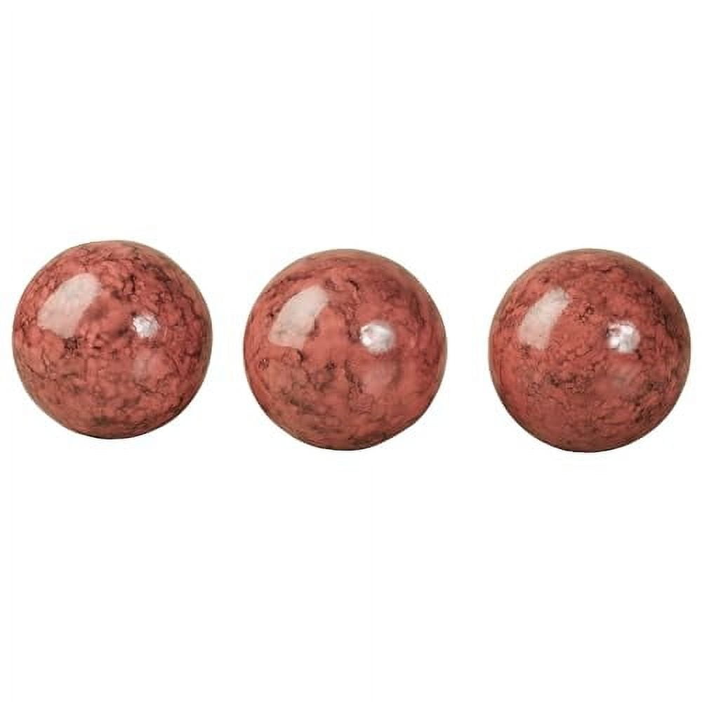 Cambria Cinnabar Marbled Orbs Sphere Balls 4 inches Diameter for ...