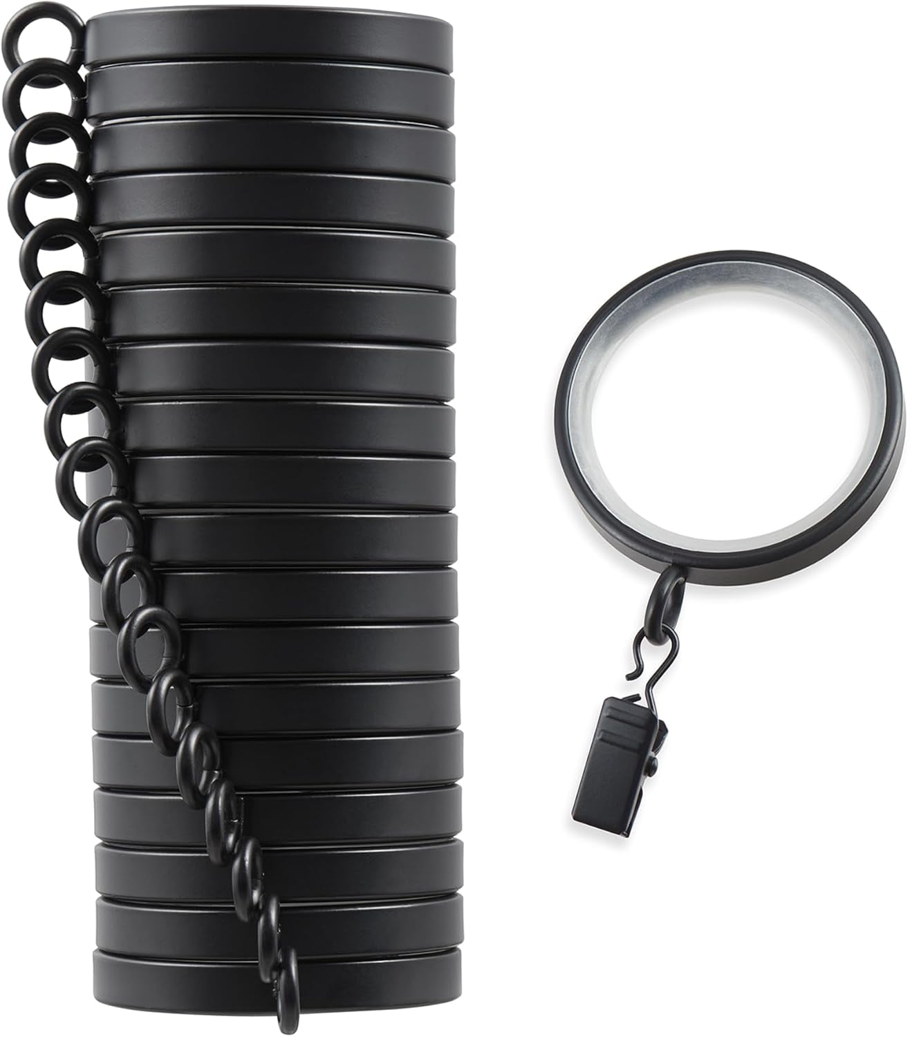 Cambria Designer Series - Premium Easy Glide 18 Count Curtain Rings ...