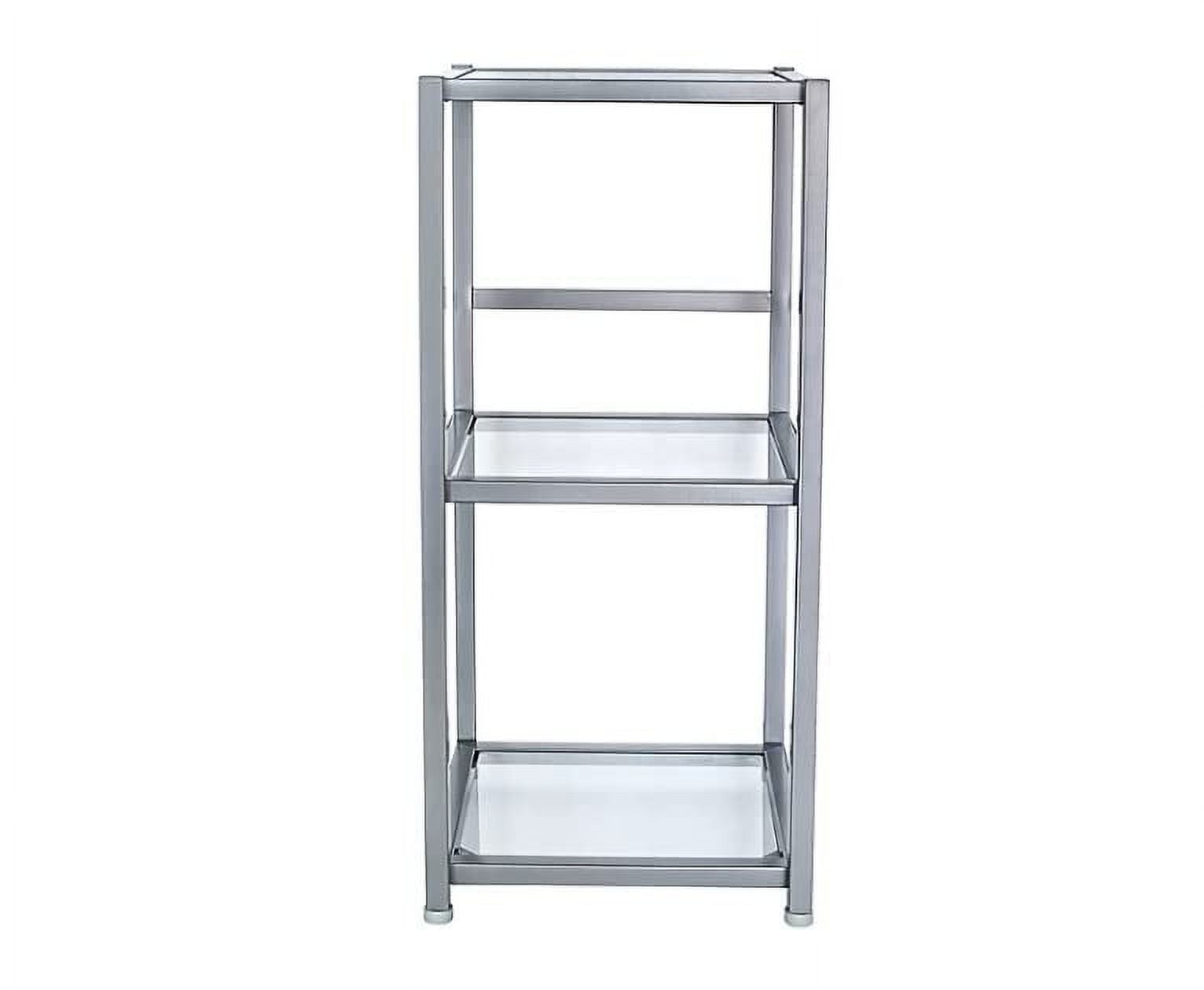 Cambria Studio 3B Mercer 3 Tier Tower Shelving Unit Nickel 13.11" L x 13.11" W x 29.53" H ...