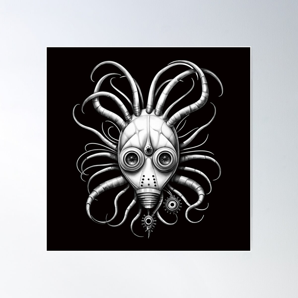 Cambrian Alchemist, Biomechanical Sentinel Poster Wall Art, Modern Wall ...