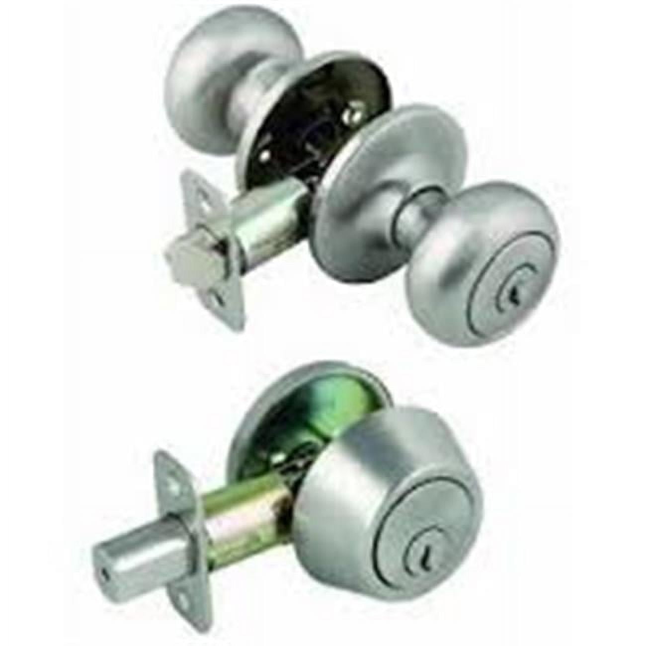 Cambridge 2-Way Latch Deadbolt and Entry Door Knob, Adjustable Backset ...