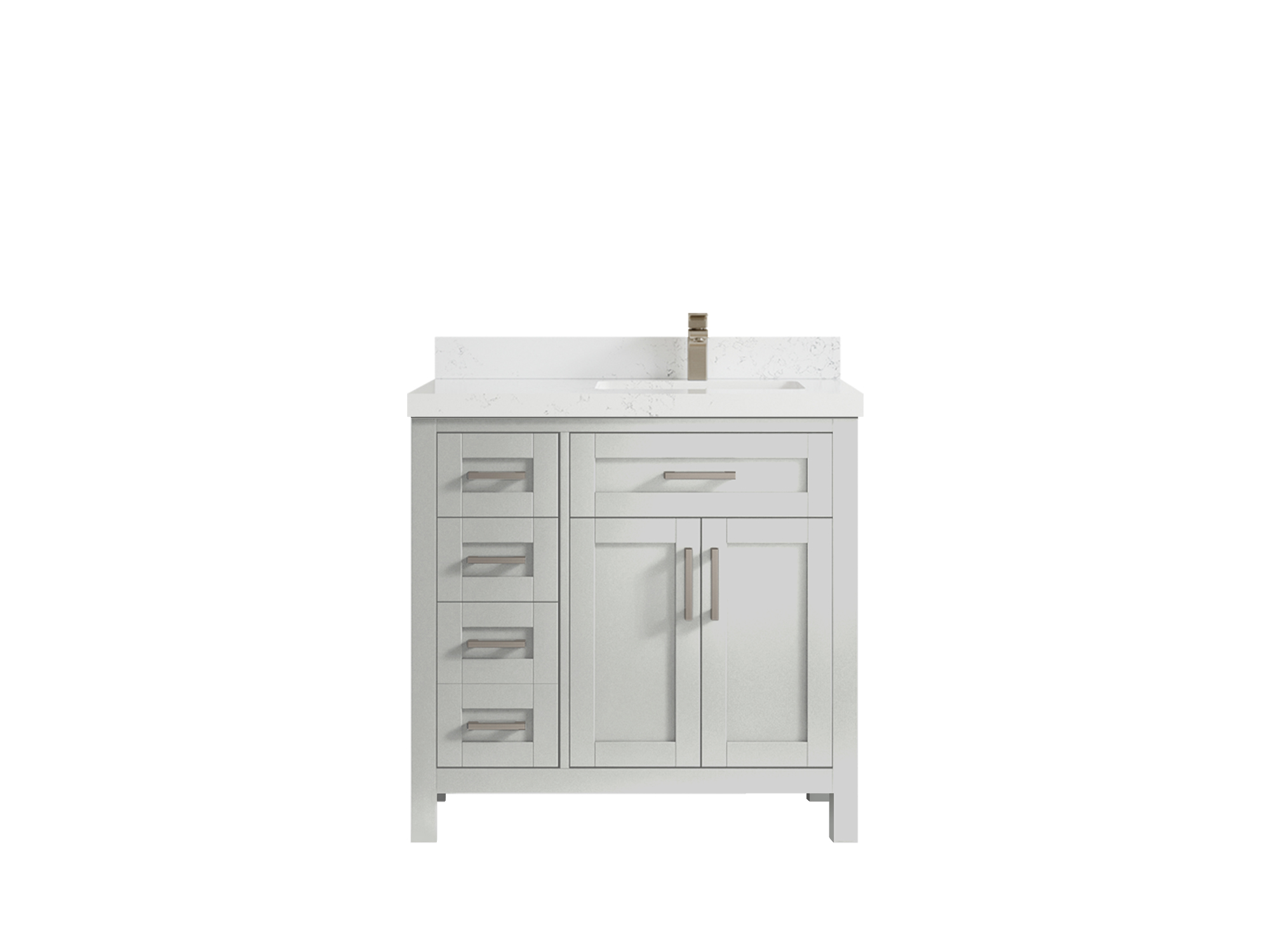 Cambridge 36 in. W x 22 in. D Right Offset Sink Bathroom Vanity in ...
