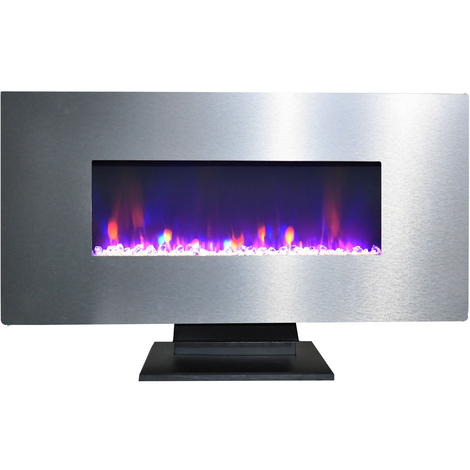 Cambridge 42" Metallic Electric Fireplace Heater with Multi-Color LED ...