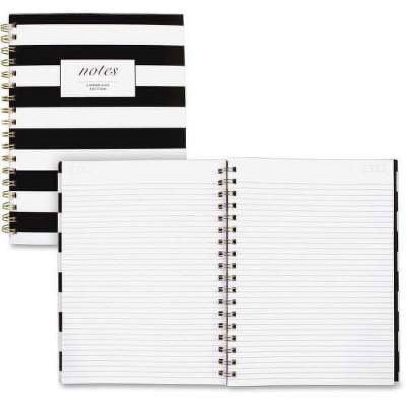 Cambridge Black and White Striped Hardcover Notebook, 1 Subject, Wide ...