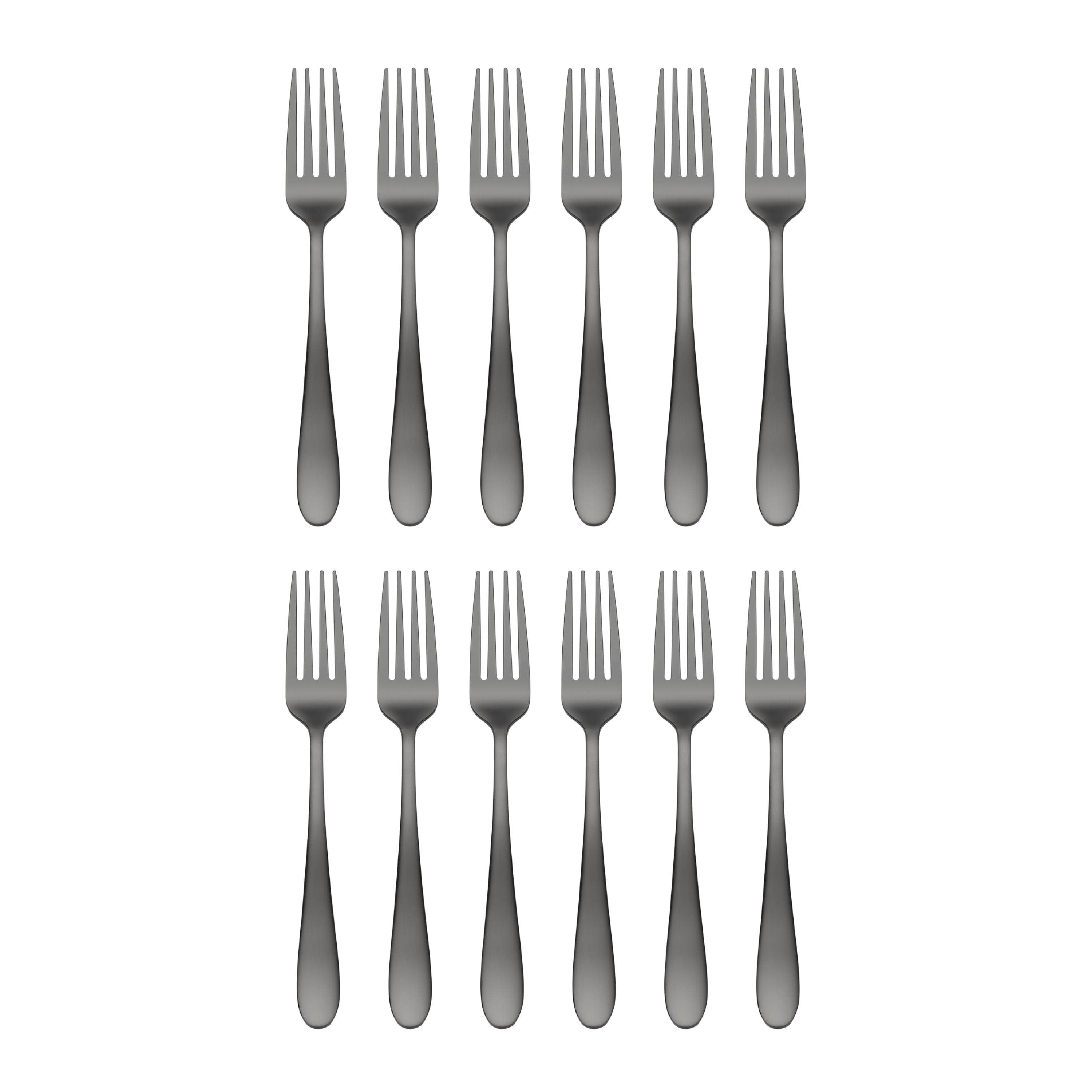 Cambridge Byram Black Titanium Finish Teaspoons Set of 12 Stainless ...