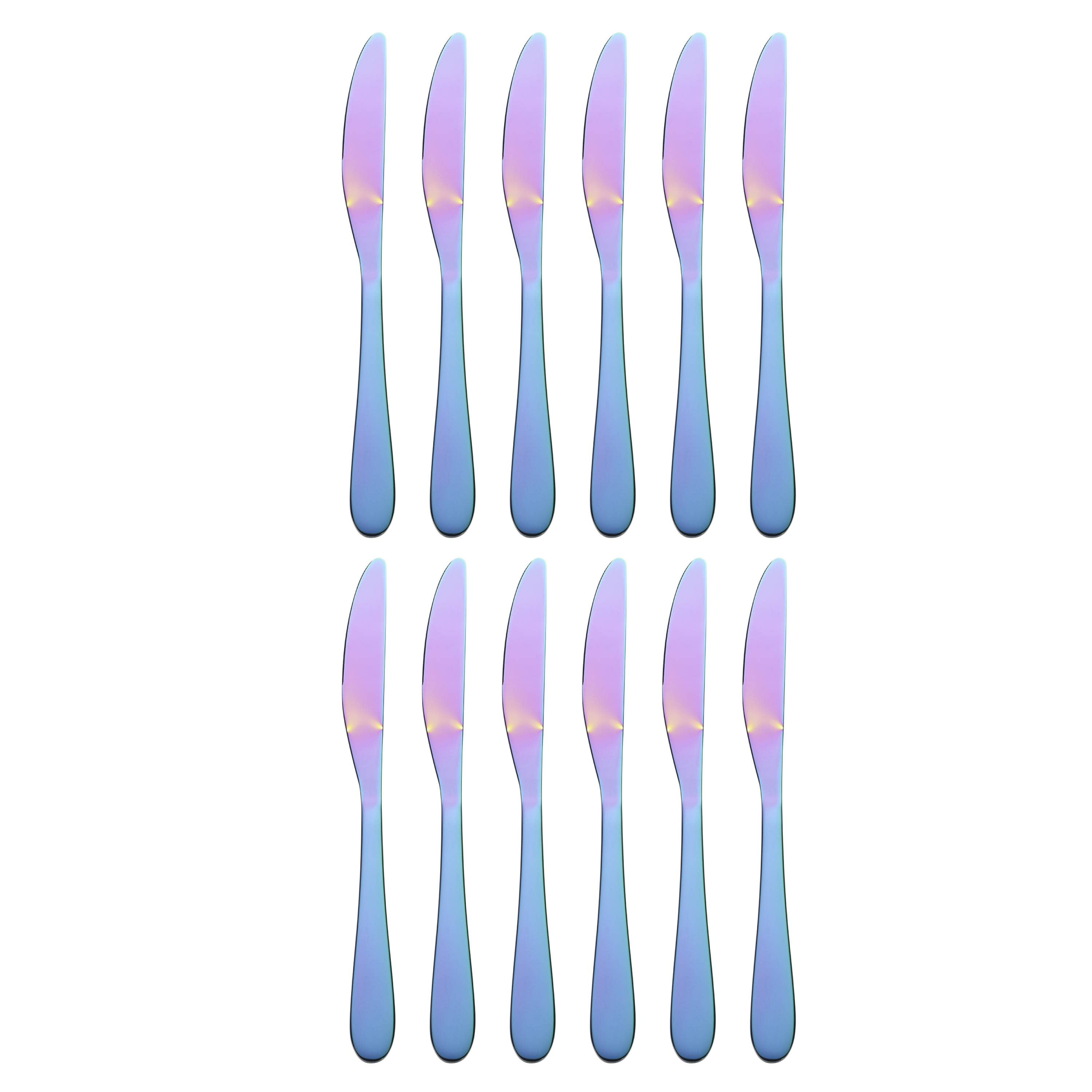 Cambridge Byram Rainbow Titanium 18/0 Stainless Steel Dinner Knives Set ...