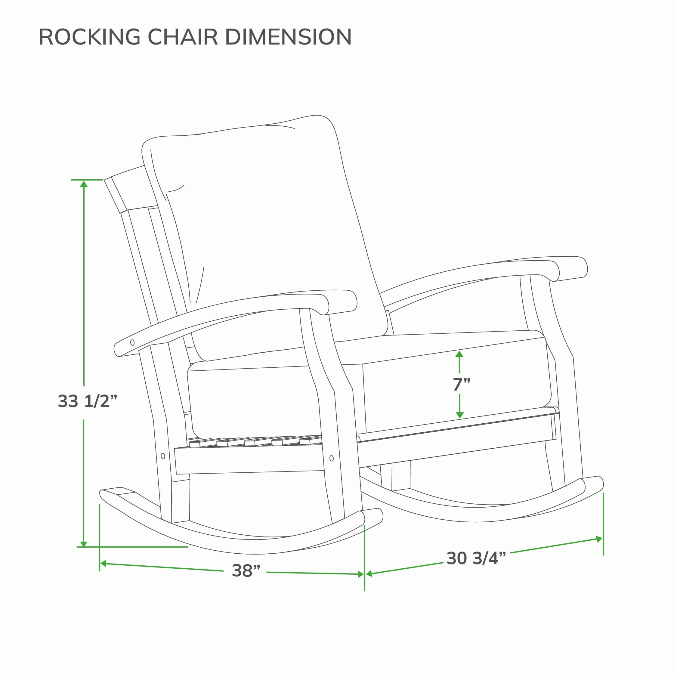 Cambridge Casual Leon Teak Outdoor Rocking Chair with Cushion Natural ...