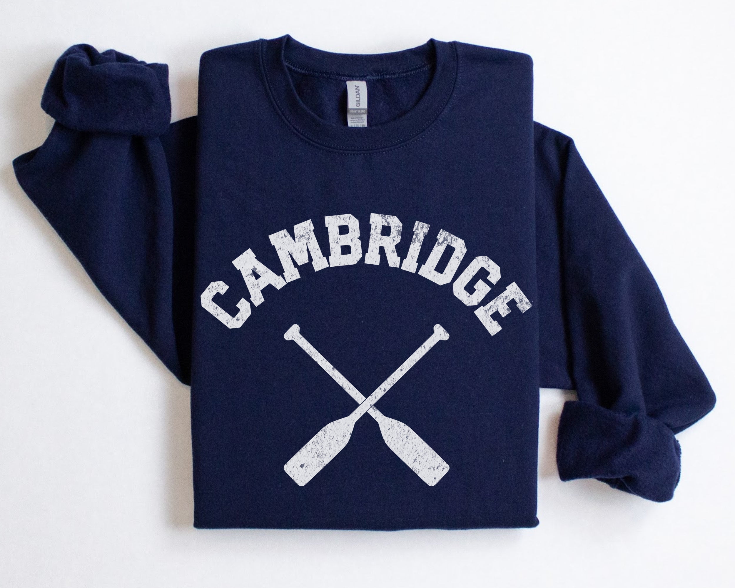 Cambridge Crewneck T-Shirt Rowing Pullover T-Shirt Row Club Outfit ...