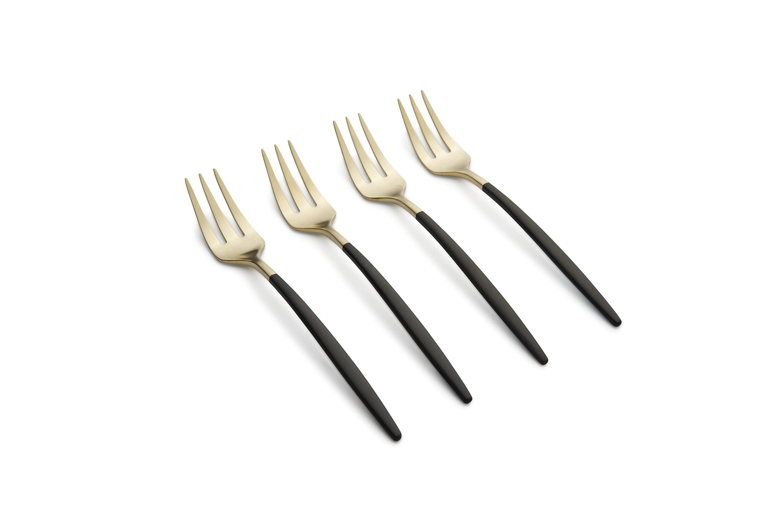 Cambridge Gaze PVD Black/Champagne Satin 18/0 Cocktail Forks, Set of 4 ...