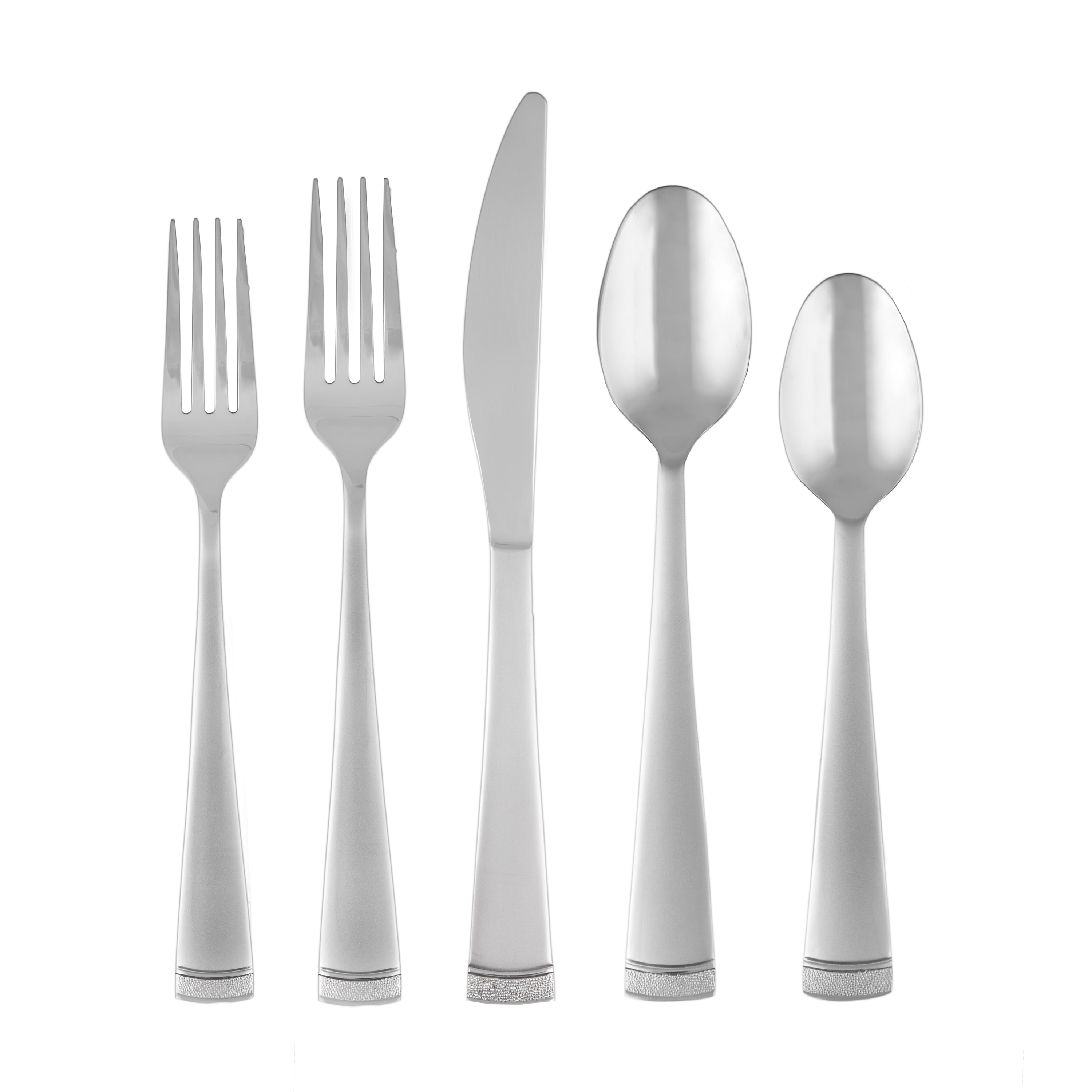 Cambridge Gratitude Sand 45-Piece Stainless Steel Flatware Set with ...