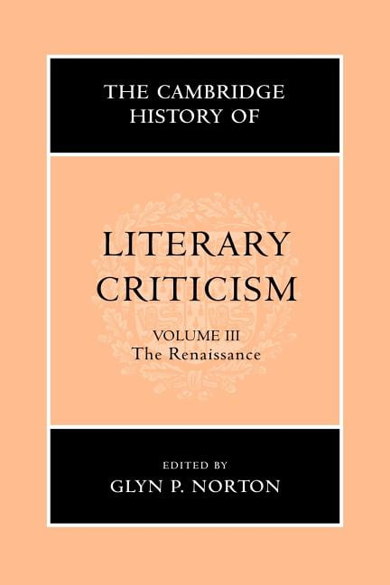 Cambridge History of Literary Criticism The Cambridge History of ...
