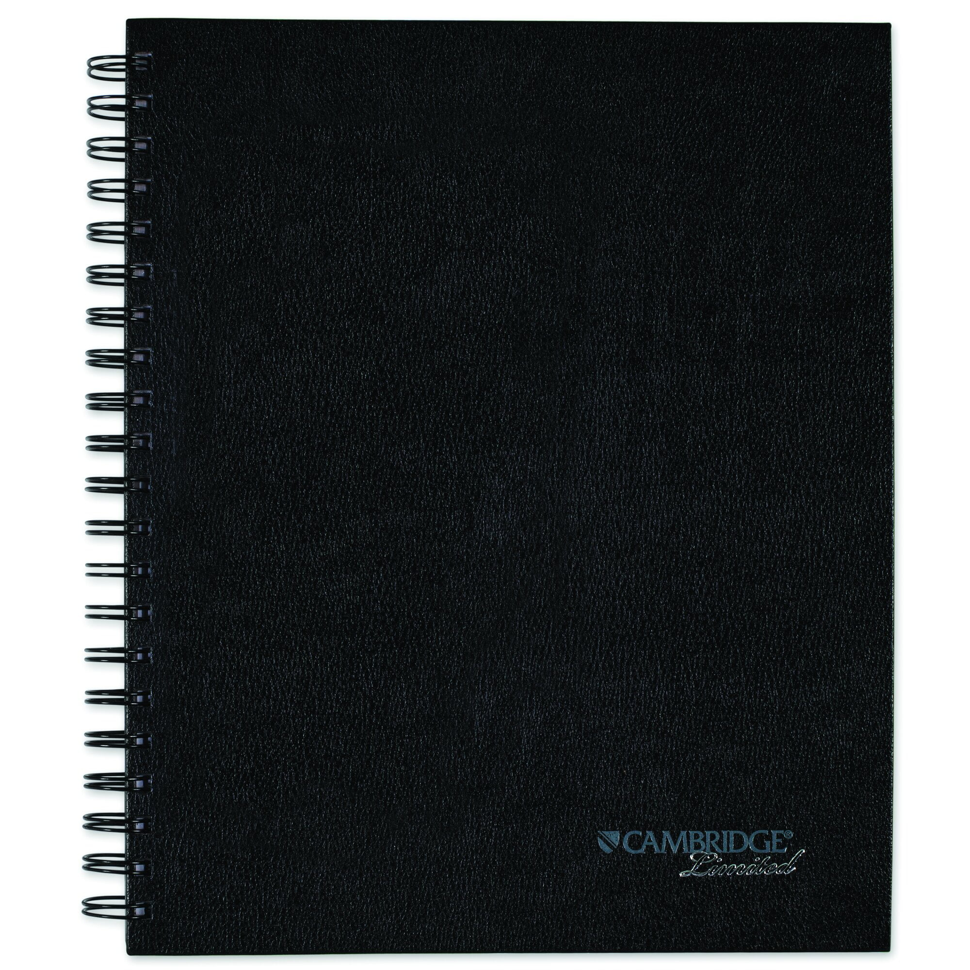 Hardbound Office Notebook, 1 Subject, Wide Rule, Black, 11 x 8.5, 96 ...