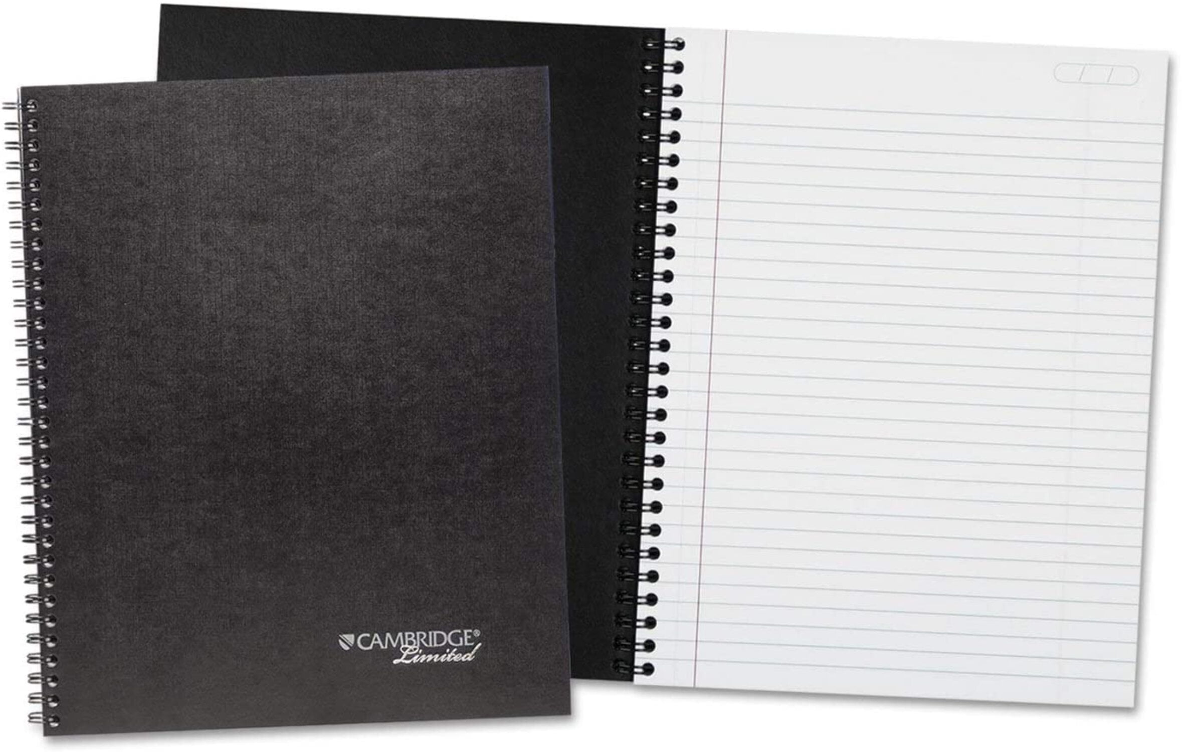 Cambridge Limited Wirebound Planner Notebook, 11" X 8 7/8", Black Cover ...