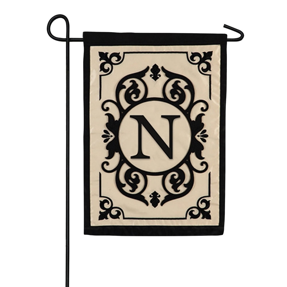 Cambridge Monogram Letter N Applique Sophisticated Initial Outdoor ...