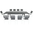Cambridge Nova 11-Piece Outdoor Dining Set with 10 Sling Chairs in Gray ...