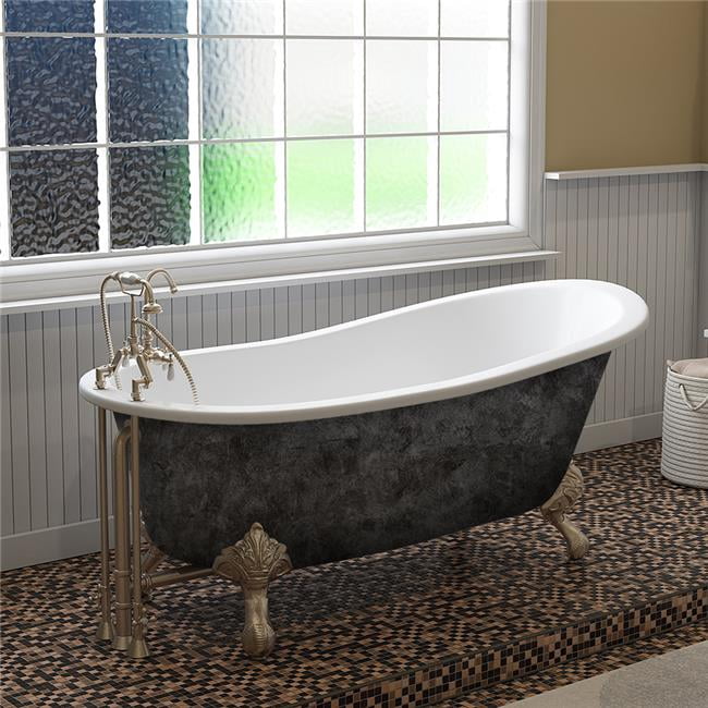 Cambridge Plumbing ST67-DH-BN-SP 67 in. x 30 in. Scorched Platinum Cast ...
