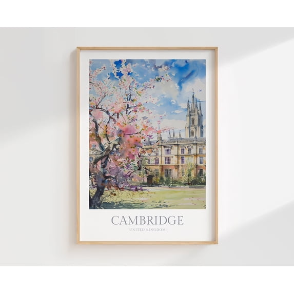 Cambridge Poster United Kingdom England Art University Poster ...