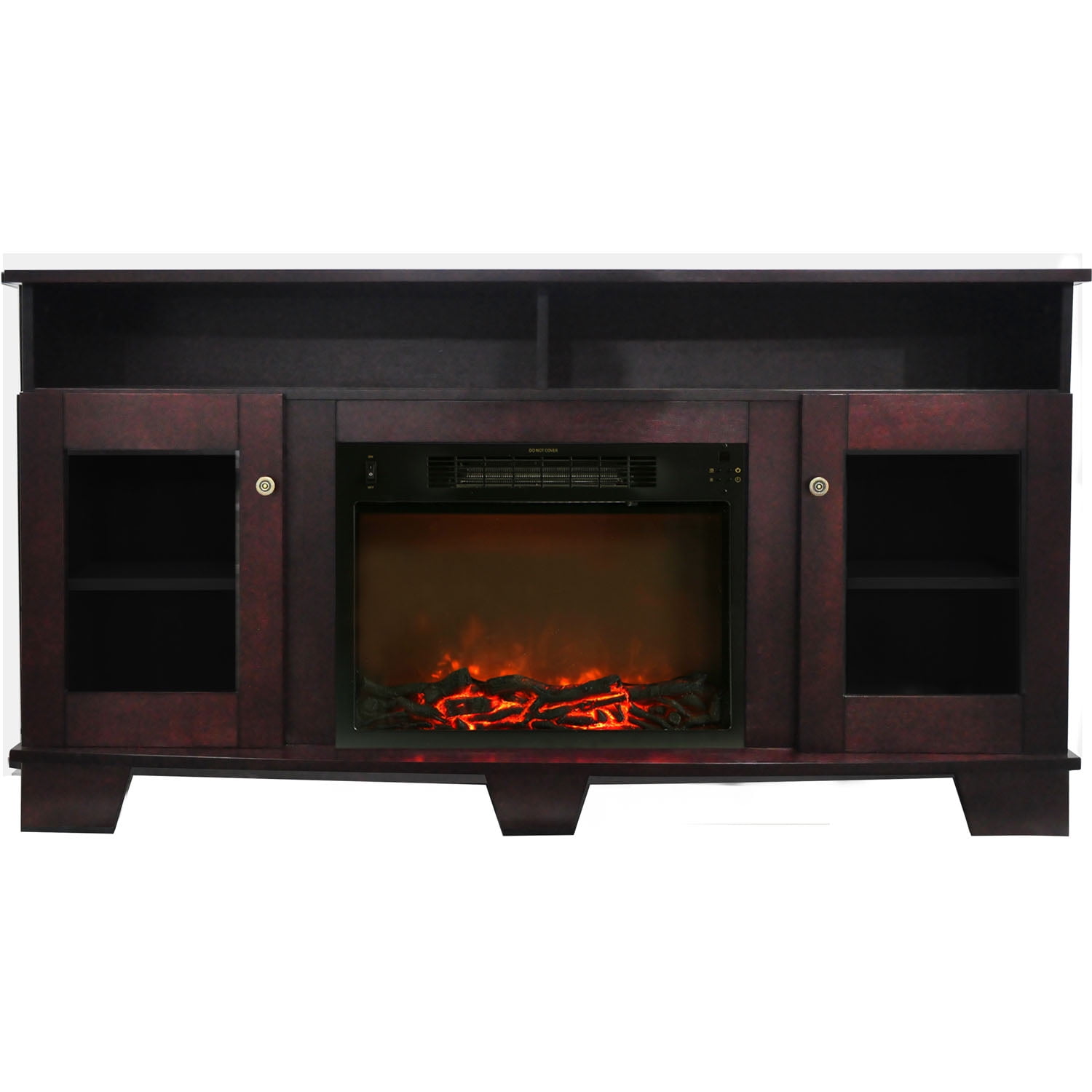 Cambridge Savona 59'' Rustic Electric Fireplace with Log Insert | TV ...