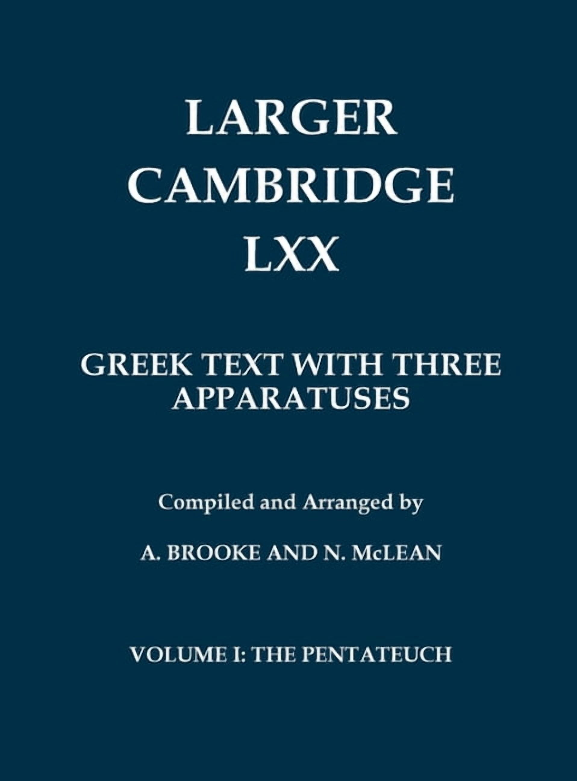 Cambridge Septuagint Larger Cambridge LXX - The Old Testament in Greek ...