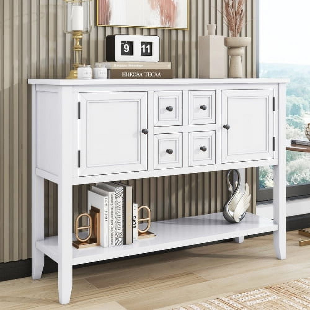 Cambridge Series Ample Storage Vintage Console Table with Four Small ...