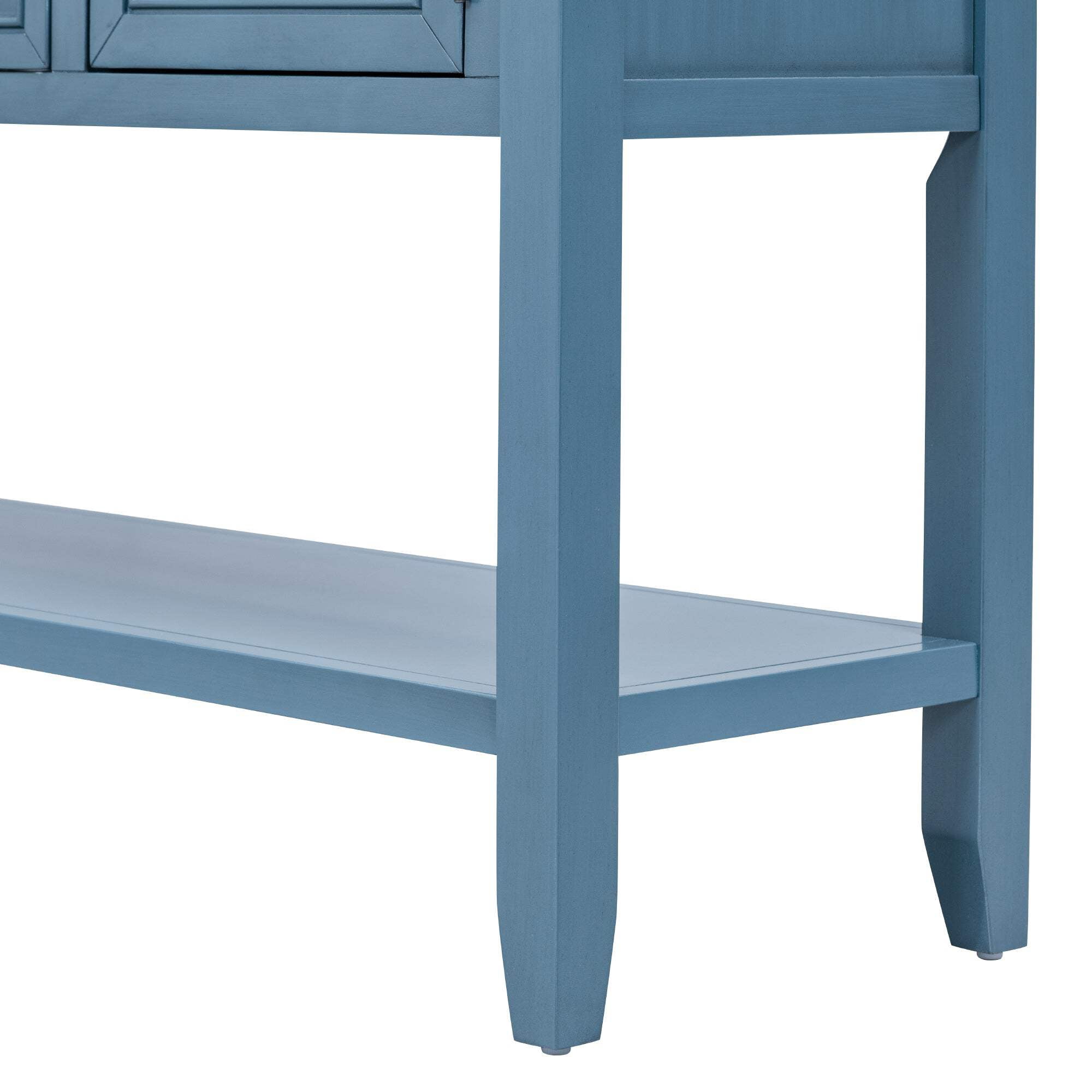 Cambridge Series Large Storage Vintage Console Table With Four Small ...