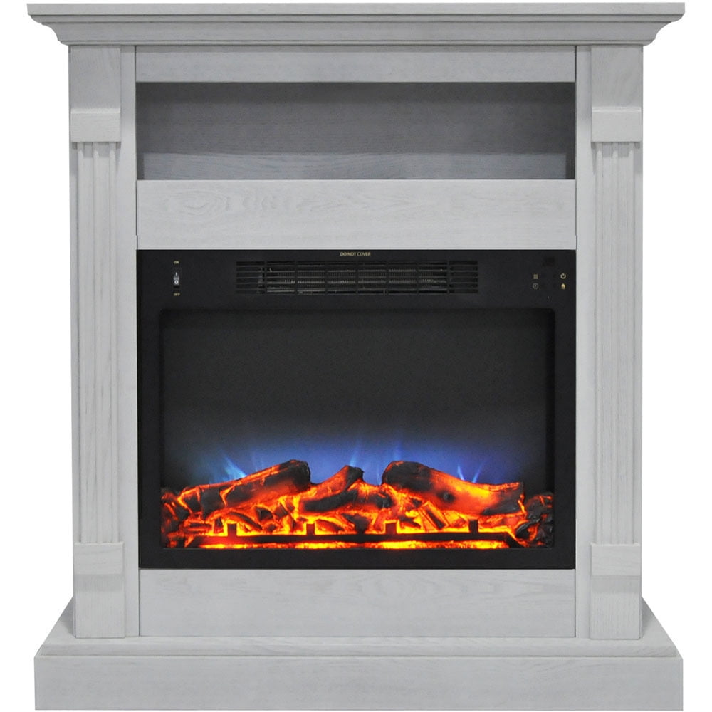 Cambridge Sienna 34" Freestanding White Mantel Electric Fireplace ...