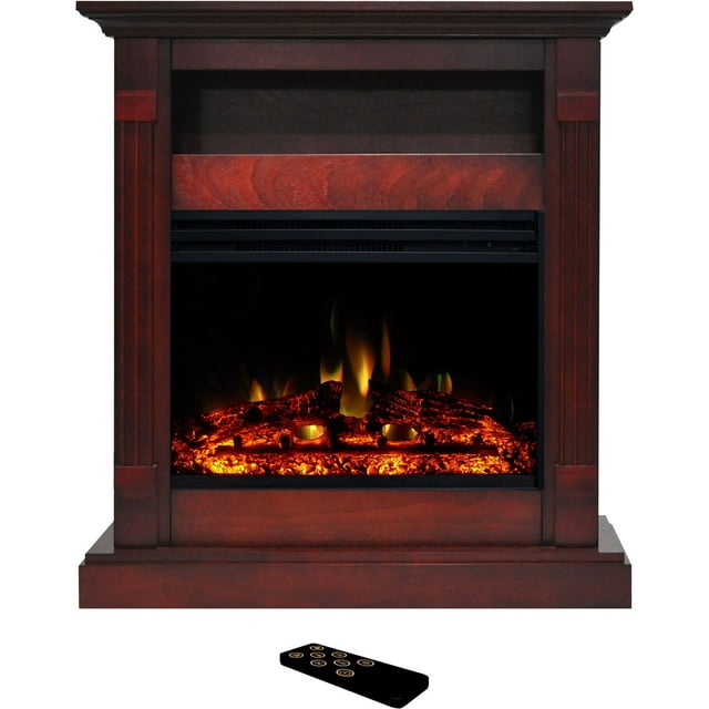 Cambridge Sienna 34-In. Electric Fireplace Heater with Cherry Mantel ...