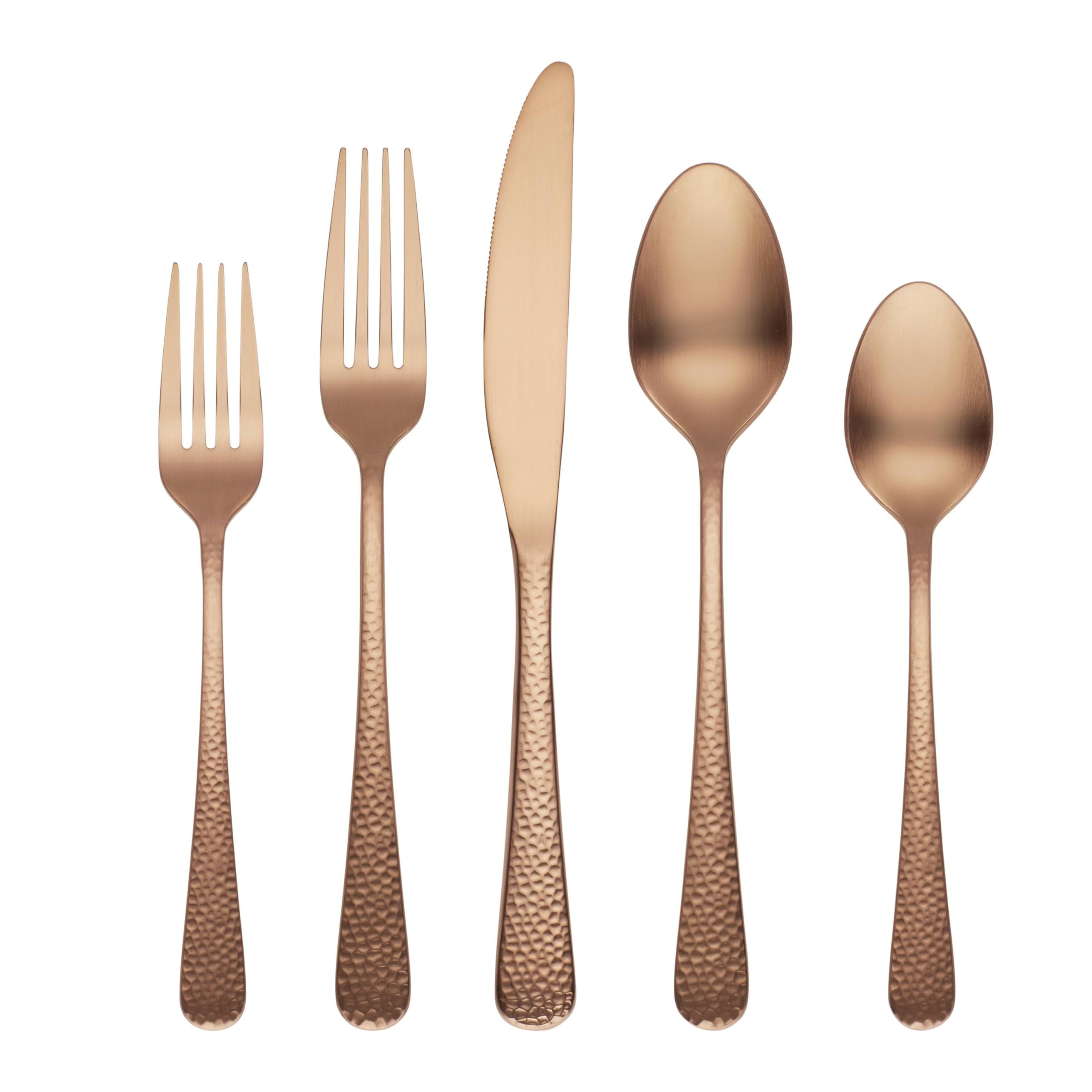 Cambridge Silversmiths Keene Copper Satin 20-Piece Flatware Set ...
