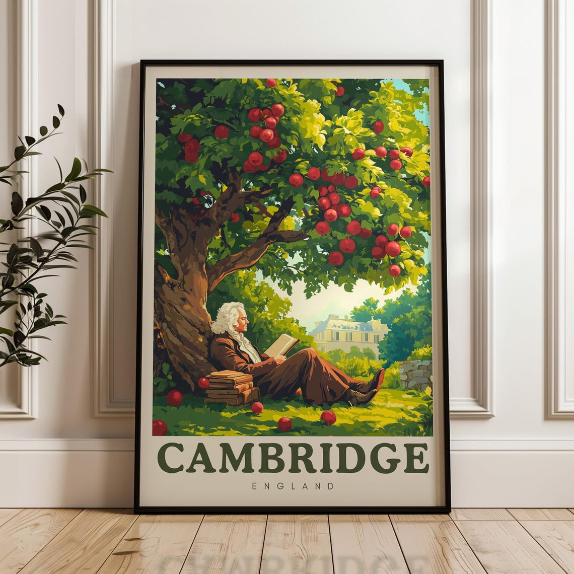 Cambridge Travel Poster - England Wall Art Print, Illustration Poster ...