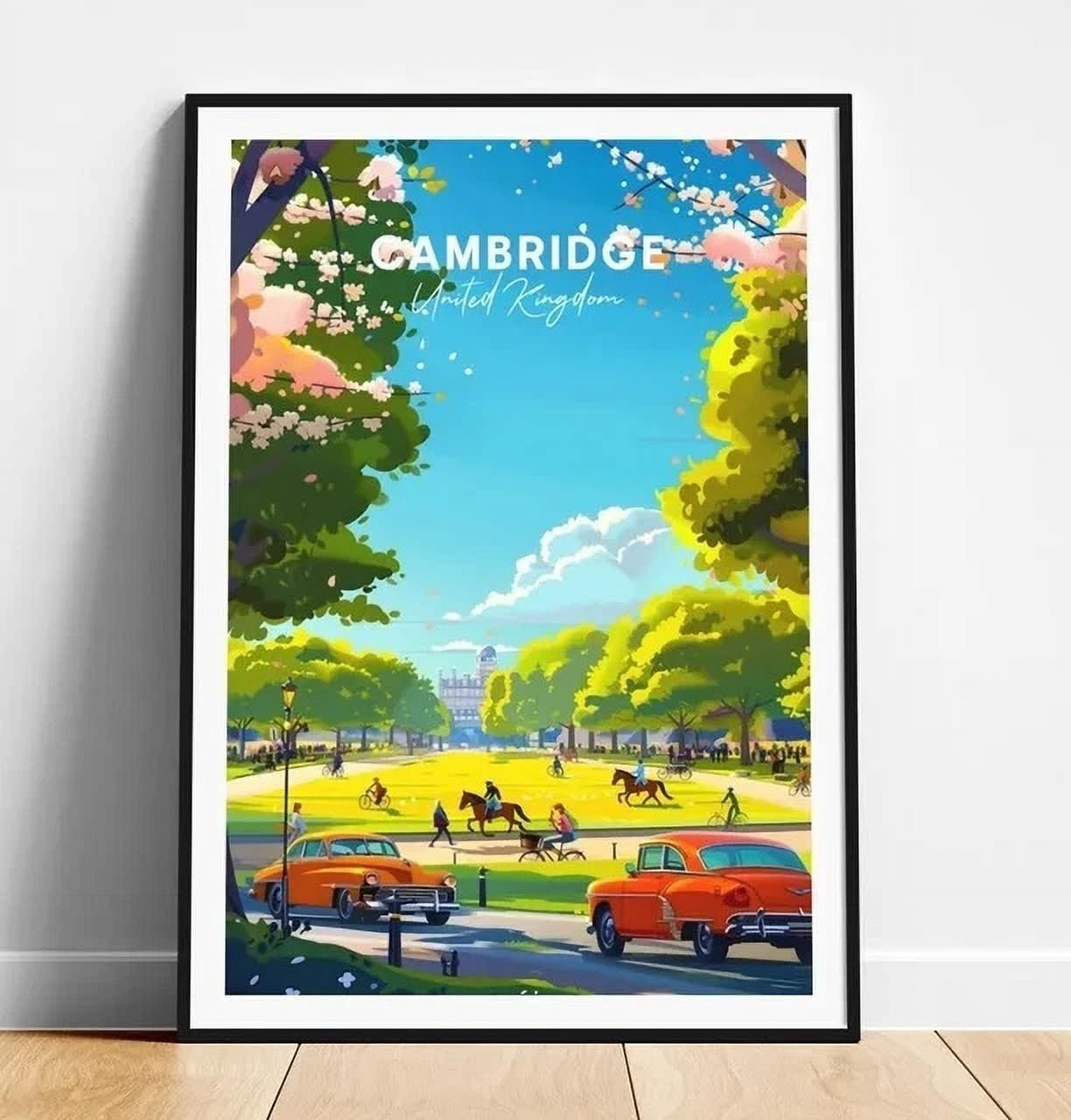 Cambridge Travel Print - United Kingdom Travel Poster, Cambridge Poster ...