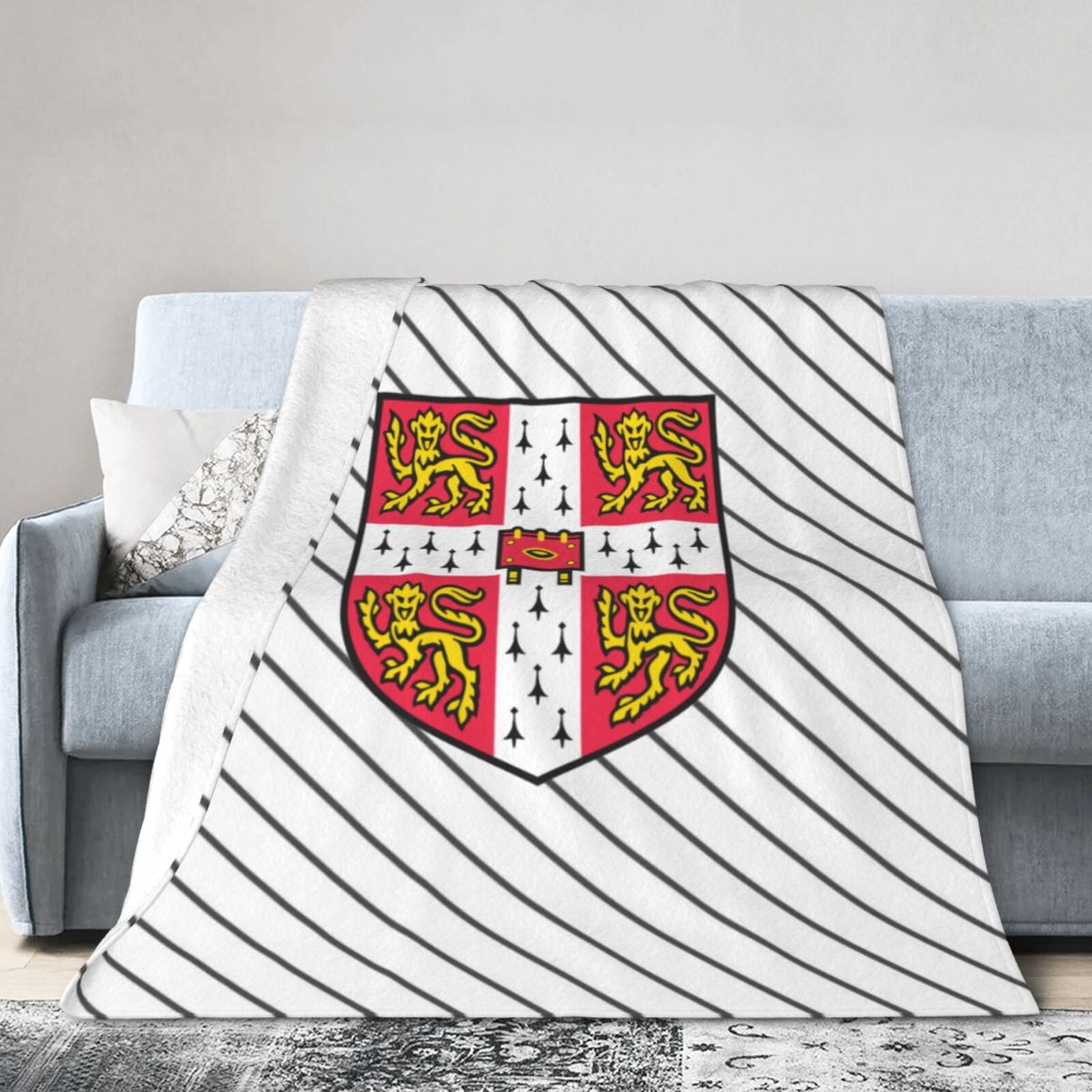 Cambridge University Logo Ultra-Soft Micro Fleece Blanket Multi-Size ...