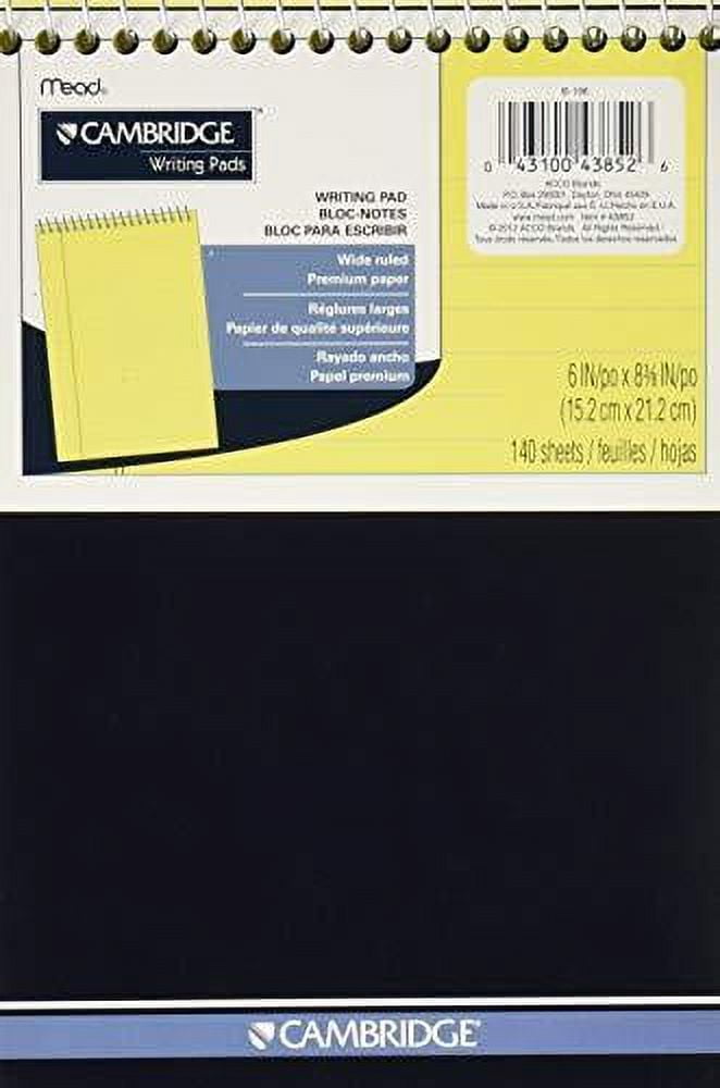 Cambridge Office Supplies: Writing Pads 140 Sheet 6"x9" Paper - Walmart.com