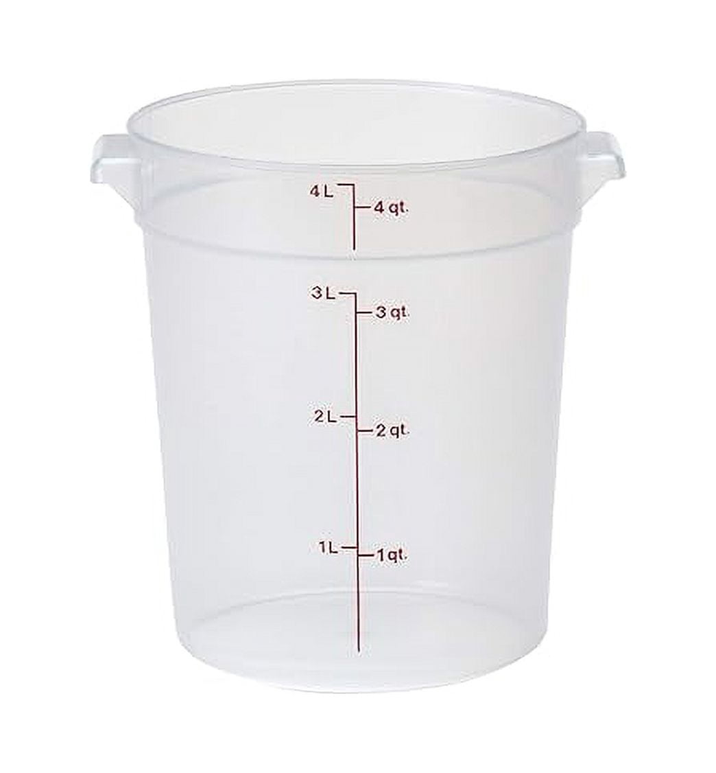 Cambro 4 qt Round Polypropylene Food Storage Container - Camwear ...