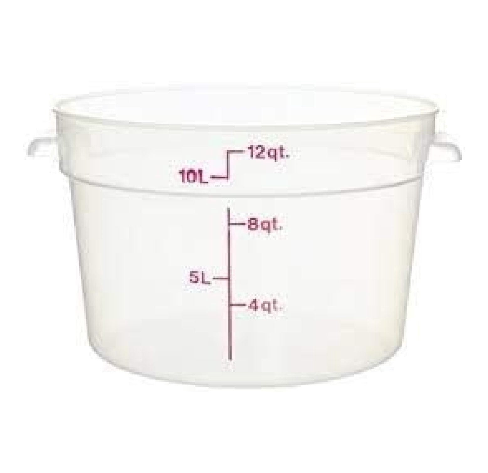 Cambro Camware Food Storage Containers - 6 & 12 Quart Round Translucent ...