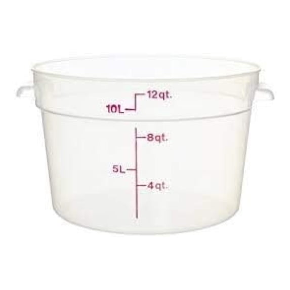 Cambro Camware Food Storage Containers - 6 & 12 Quart Round Translucent ...