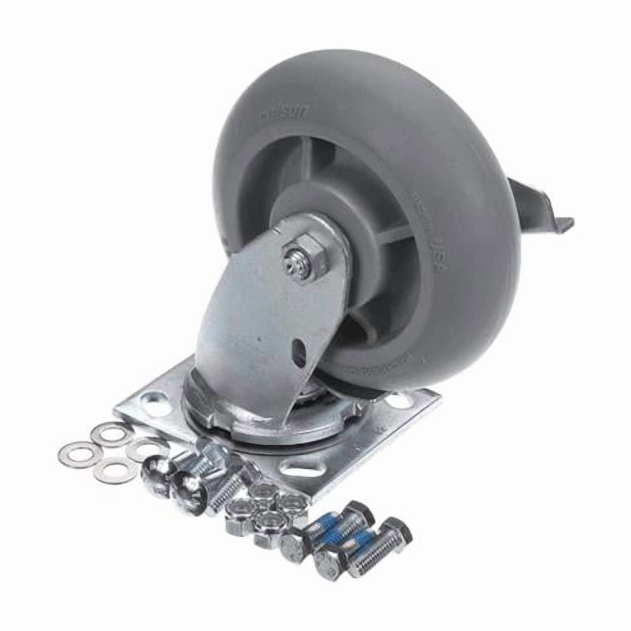 Cambro H08002 Caster Kit with Brake - 6 in., Swivel Plate, Heavy Duty ...