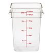 Cambro 8 Quart Clear Measuring Plastic Square Container, 6 ct - Case of ...