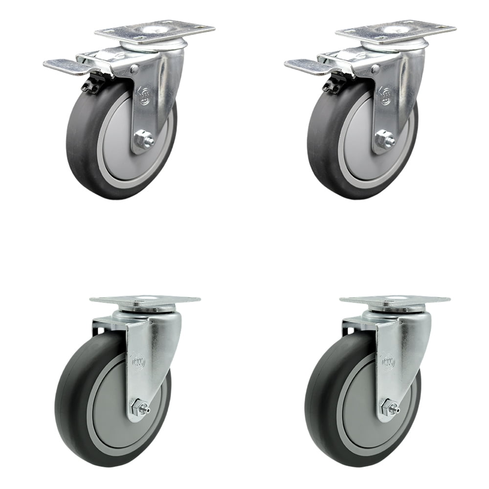 Cambro Dish Caddies Swivel Caster with 2 Brakes Replacement Set - SCC ...