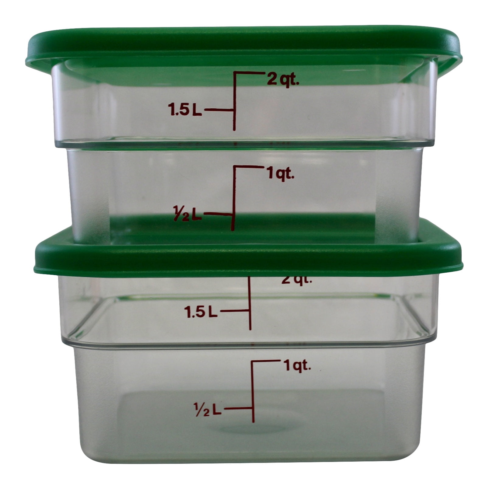 Cambro 2qt Food Storage Containers Bundle with Lids & Pan Scraper, BPA ...