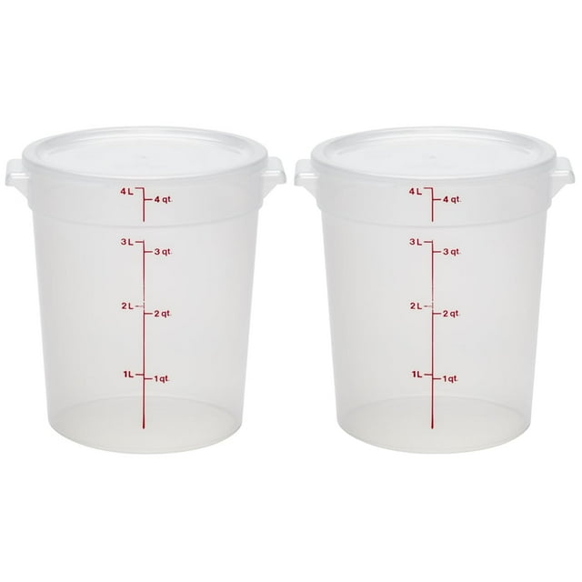 Cambro Food Storage Containers with Lids (BPA-Free) - 4 Quart Food ...