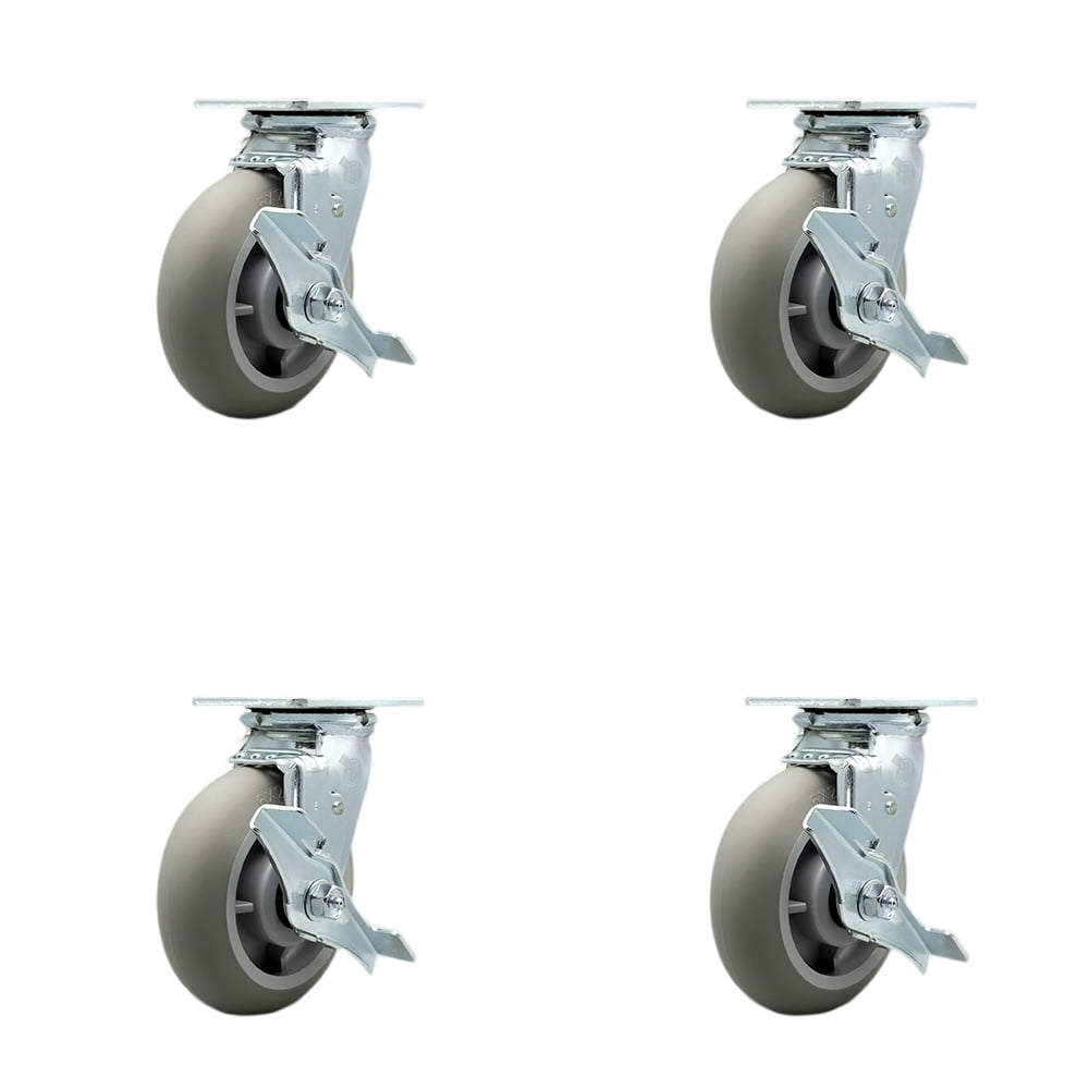 Cambro H14005 Meal Delivery Cart Caster Set - 4 Swivel with Brake – SCC ...