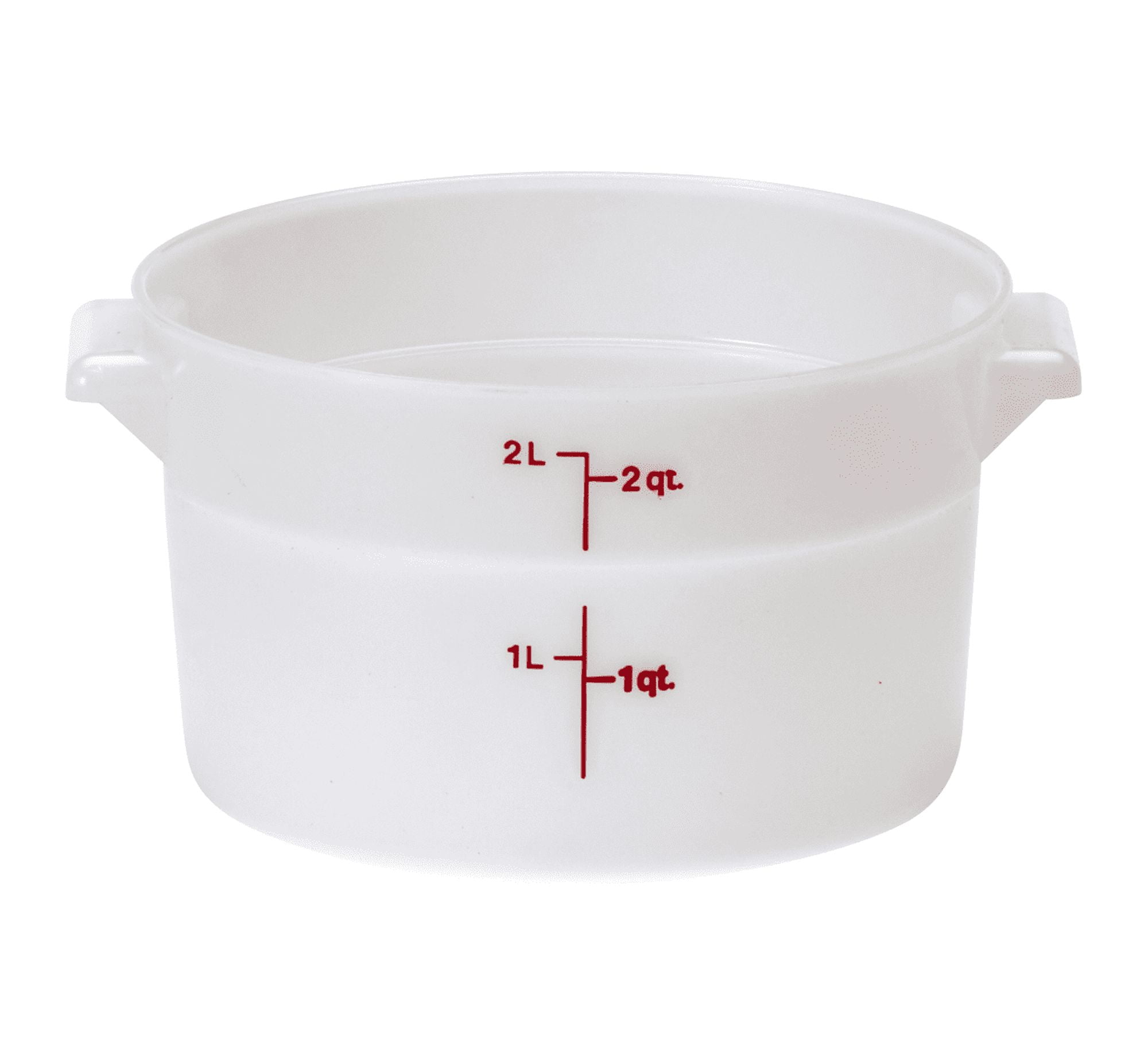 Cambro Commercial-Grade Plastic Food Storage, White Round 2 Qt ...