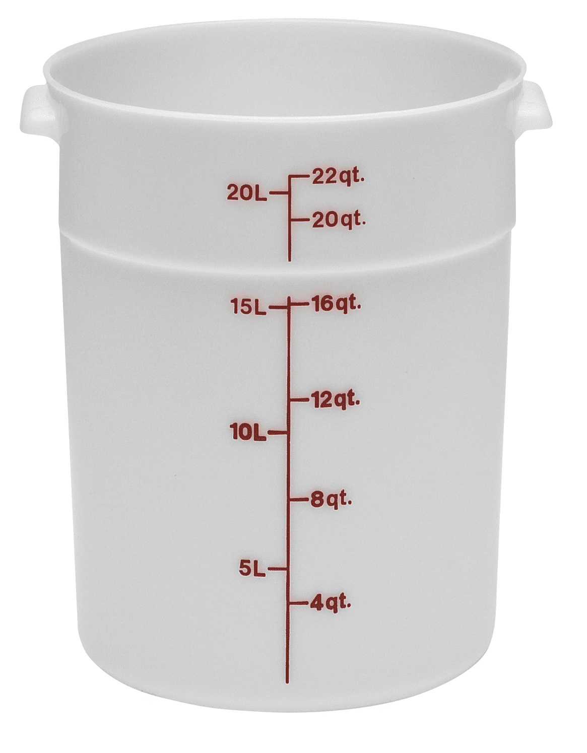 Cambro, Food Storage Container, 22 Qt, White Round - Walmart.com
