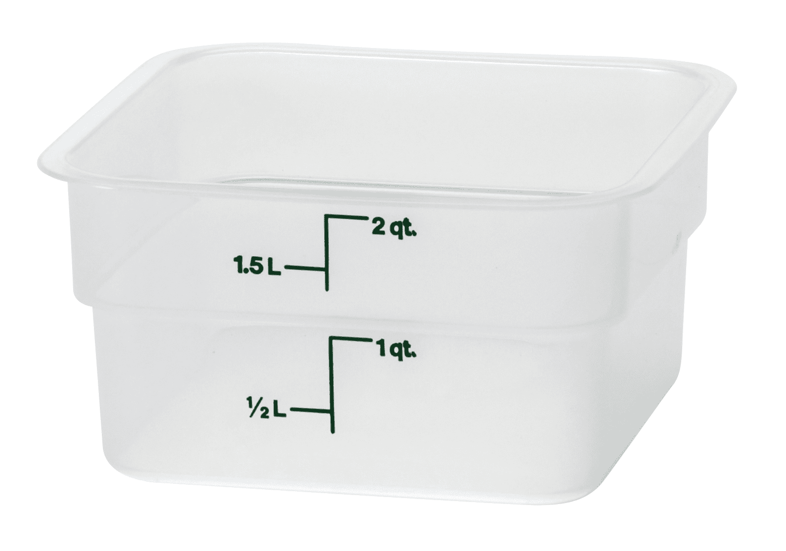 Cambro Translucent 2QT Square Food Container 2SFSPP190 - Walmart.com