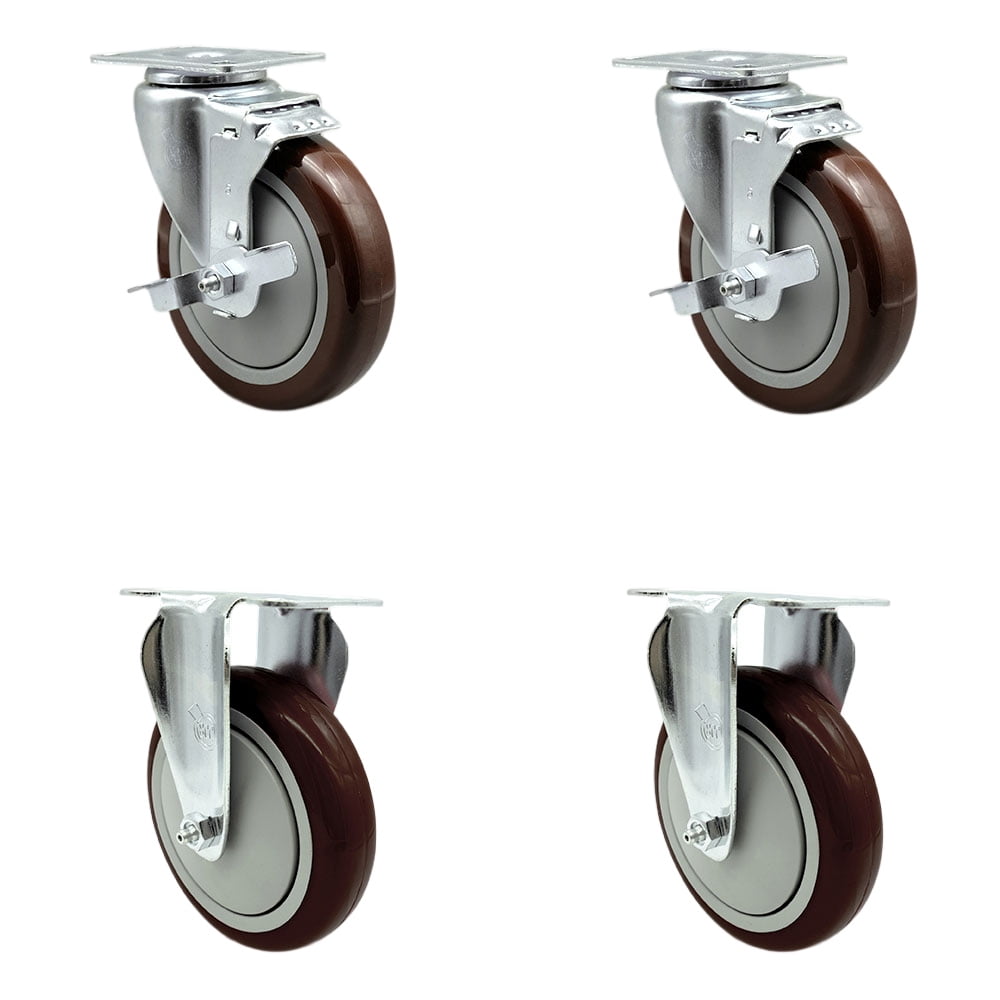 Cambro UPCS400CK Ultra Pan Carrier Caster with 2 Rigid Replacement Set ...