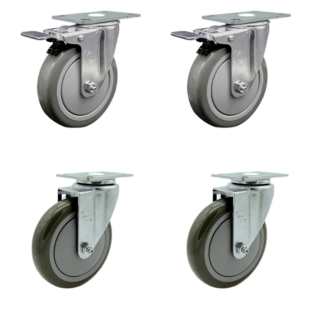 Cambro Ultra Pan Carrier Swivel Caster with Brakes Replacement Set ...